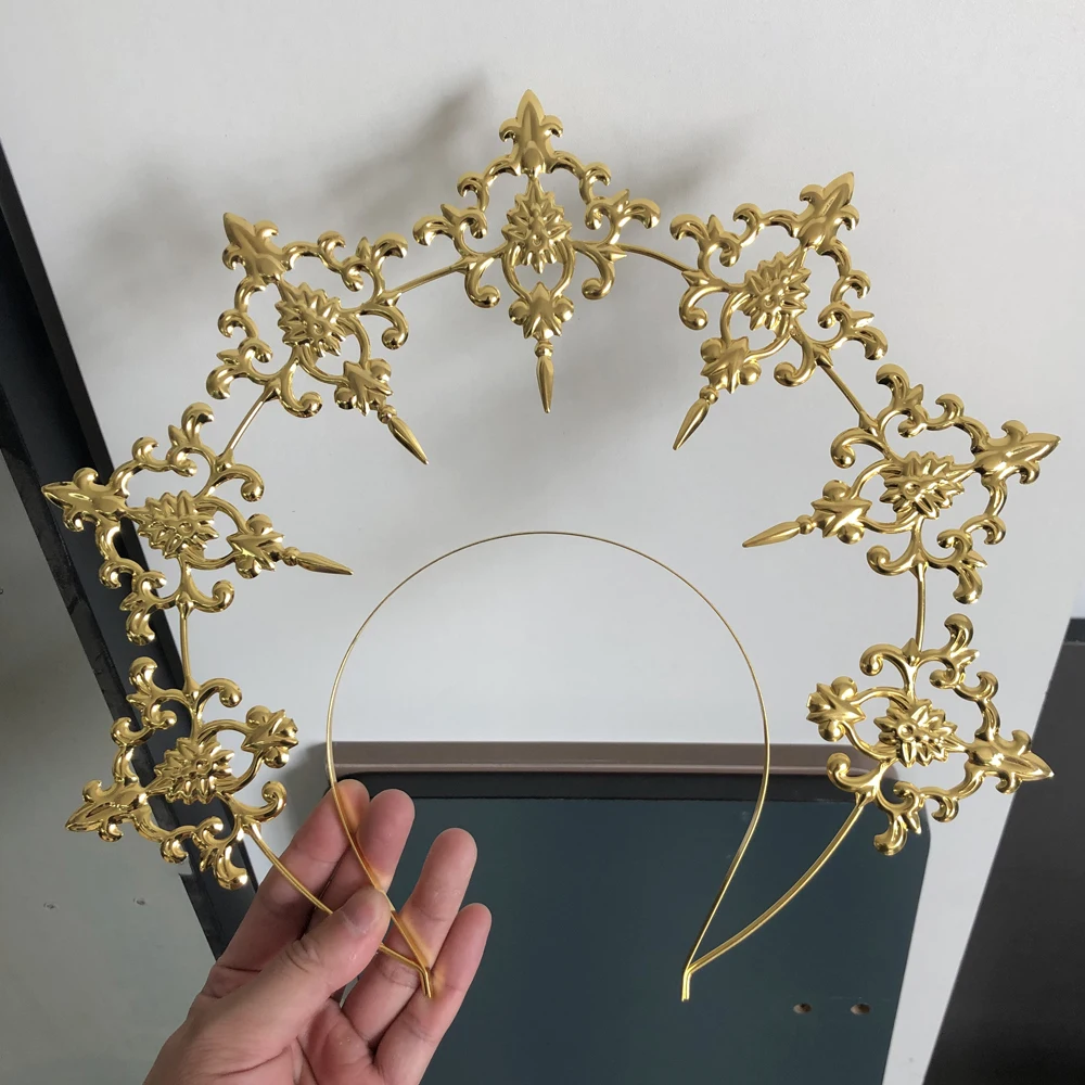 Women Headpiece Sun Halo Crown Vintage Headwear Cosplay Girl Lolita ...