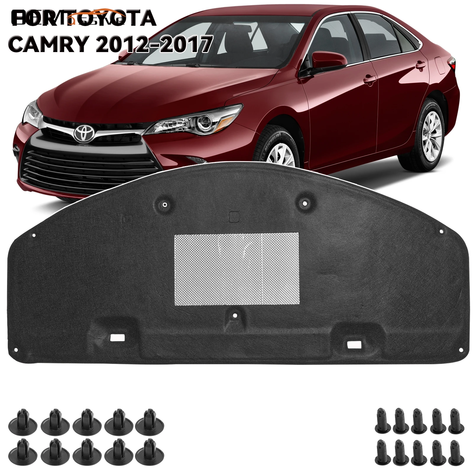 Car-Hood-Engine-Sound-Deadening-Insulation-Black-Pad-Soundproofing ...