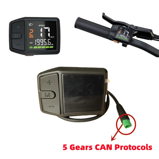 GUSTAVO Electric Bike MID Motor Display LCD Mini Screen instrument For BAFANG M600 G510 BBS0102 ...