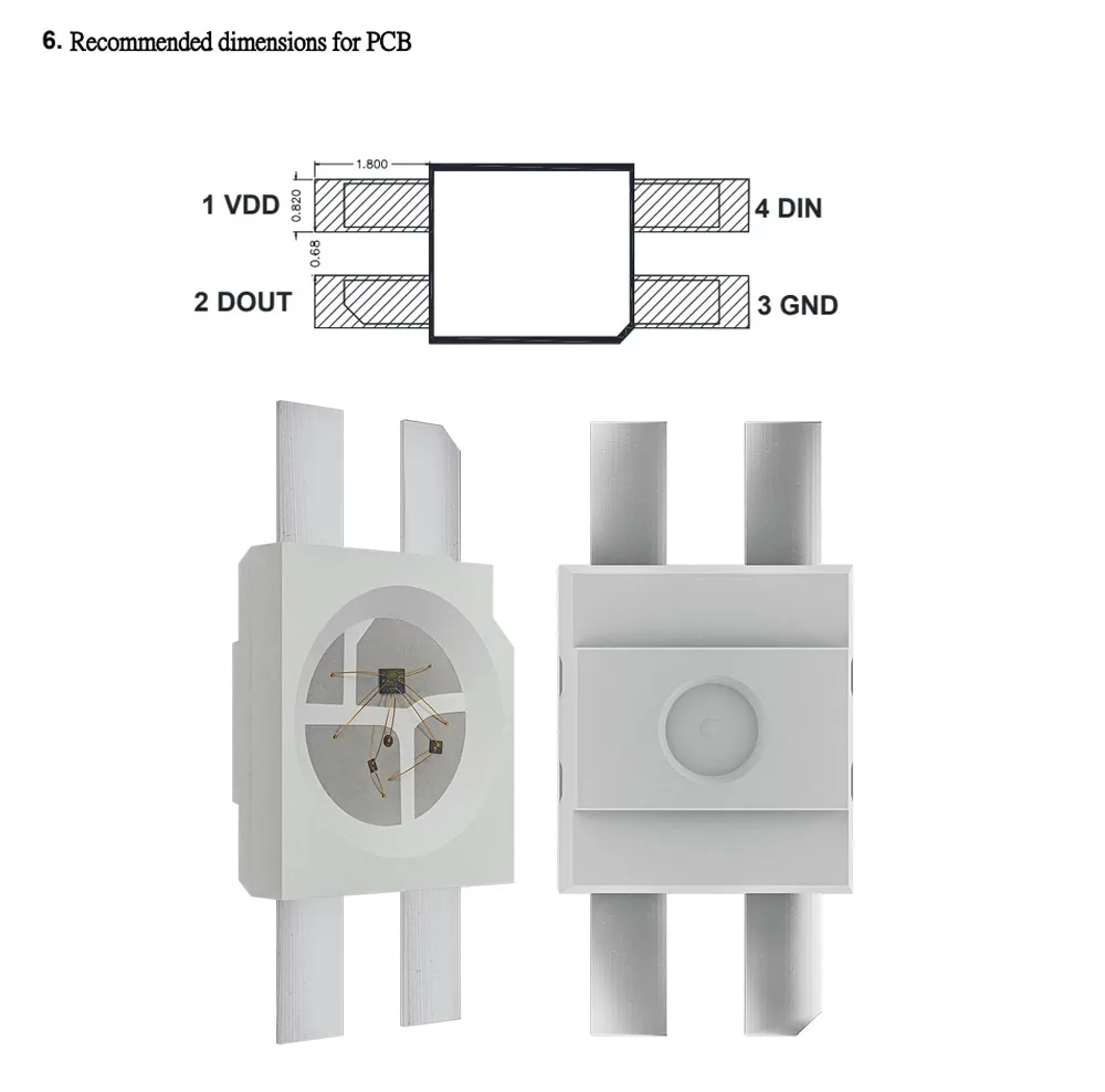 SK6812MINI-E 3228 SMD RGB LED 5V (Similar as WS2812) | Makers Electronics