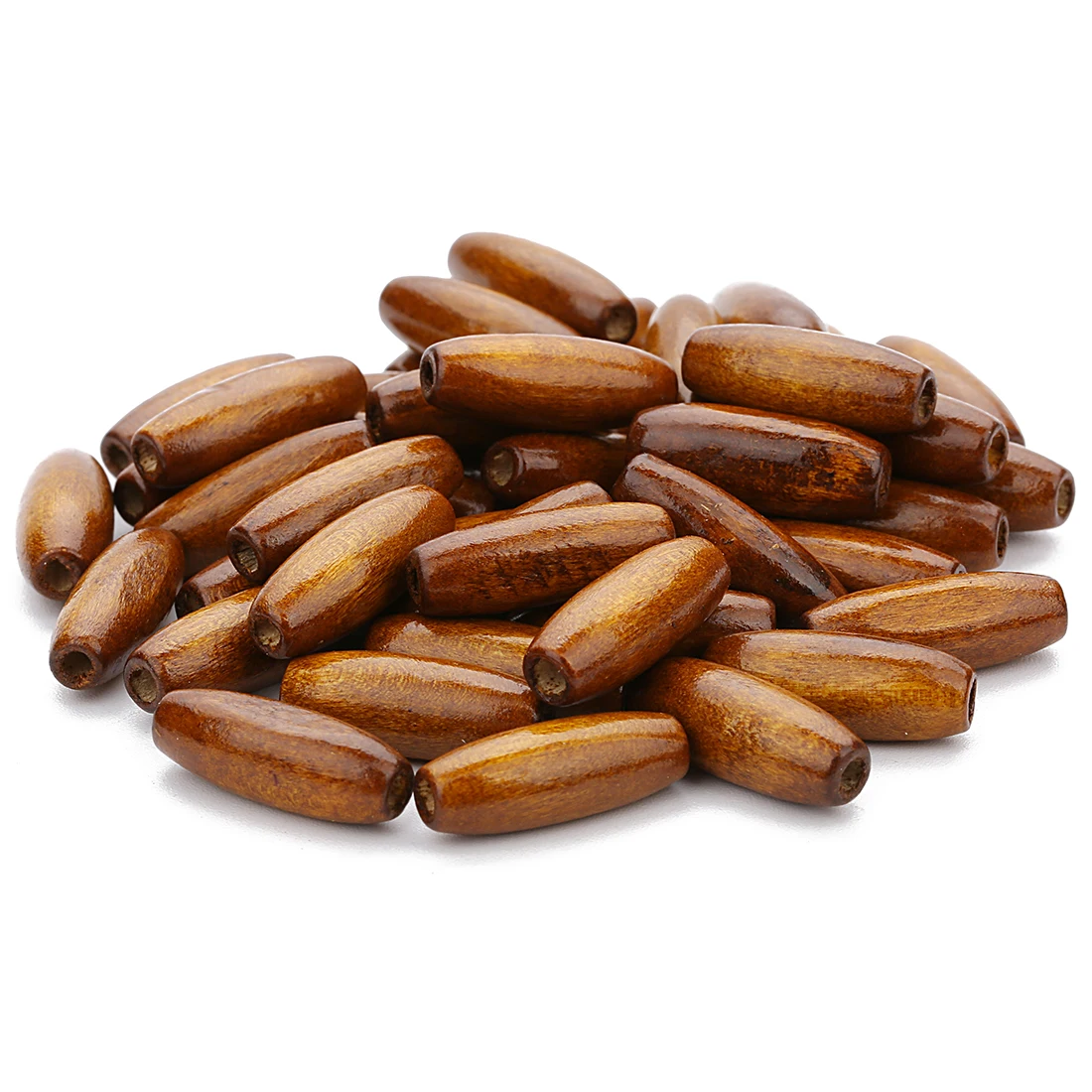 Olive-Shape-Natural-Wooden-Beads-Loose-Wood-Beads-Coffee-Handmade ...