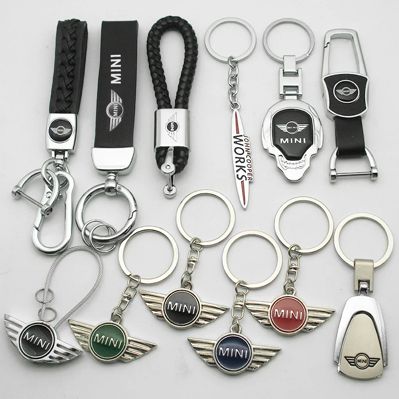 3D-Metal-Leather-Car-Styling-Keychain-For-MINI-Cooper-One-S-JWC-R55-R56 ...