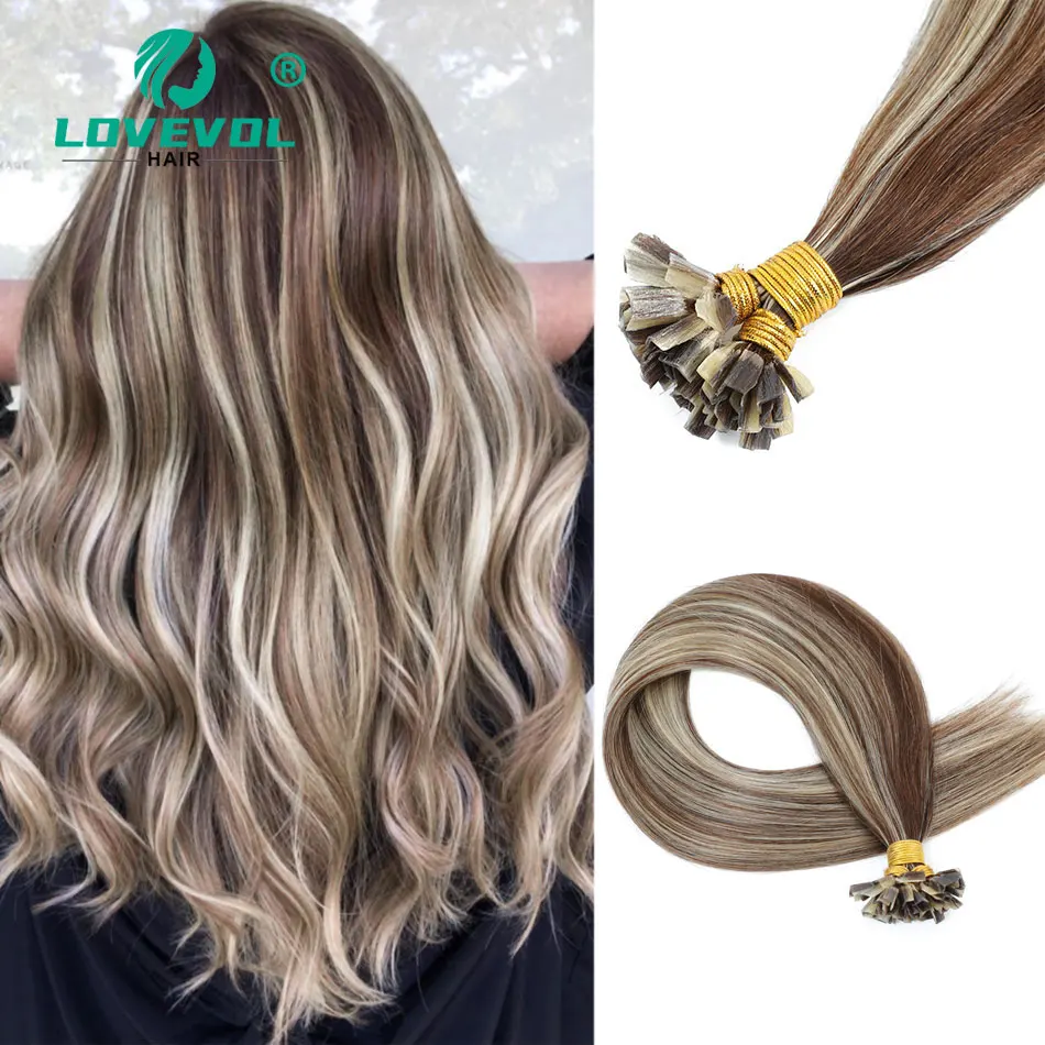 Straight-V-Tip-Remy-Human-Hair-Extensions-Fusion-Hair-Nail-V-Tip-Pre ...
