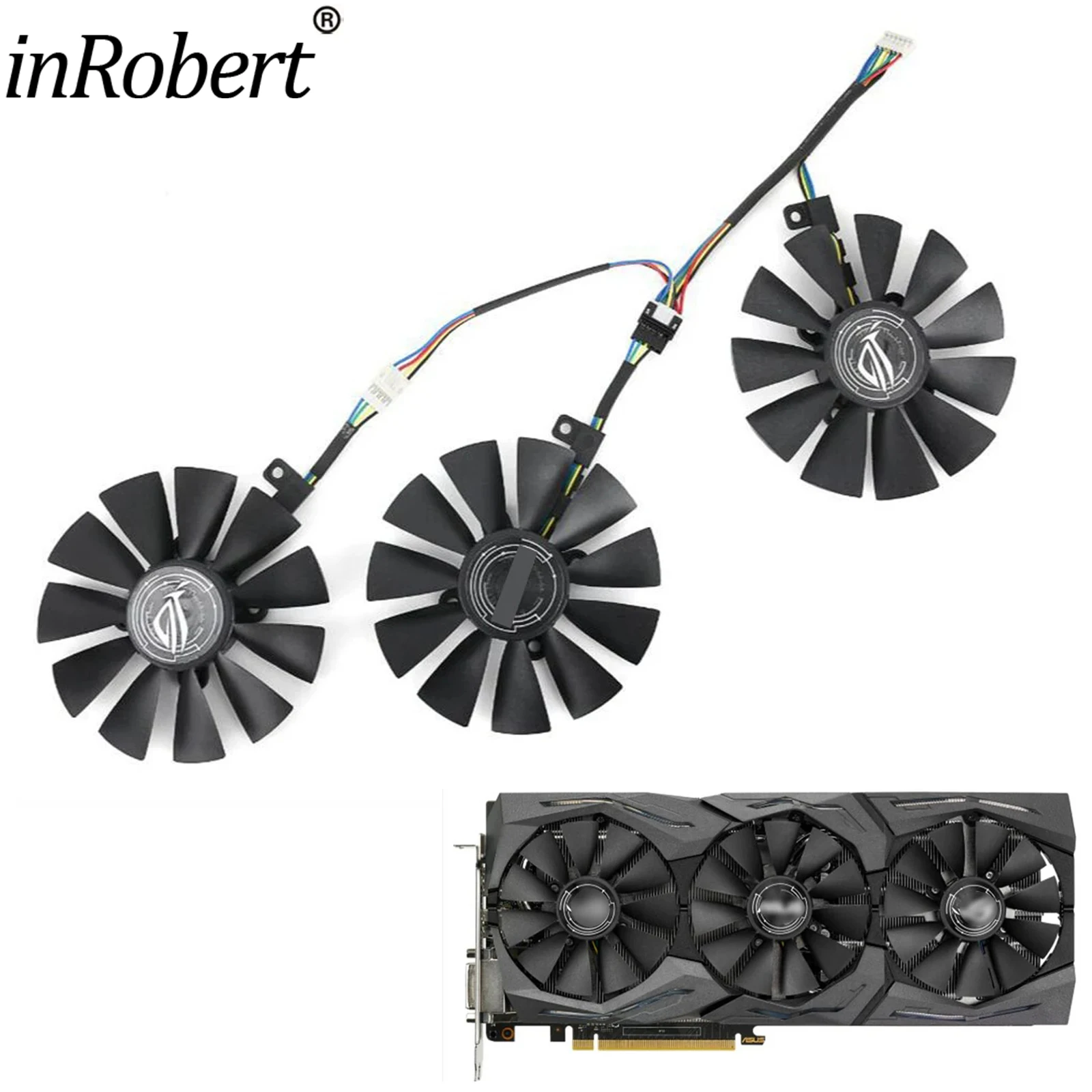 New-87mm-T129215SU-Cooling-Fan-For-ASUS-Strix-RX480-RX-580-GTX-980Ti-R9 ...