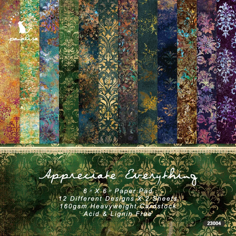 Panalisacraft 24 sheets 6'' Vintage color Mixture Scrapbook paper ...