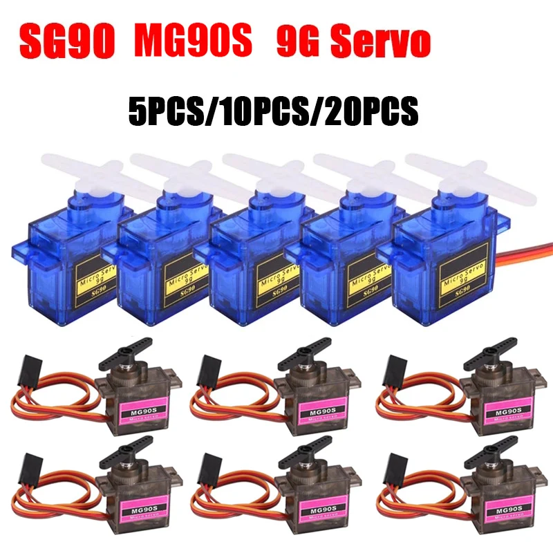 5-10-20PCS-360-degree-MG90-SG90-9G-micro-servo-motor-for-robot-6CH-RC ...