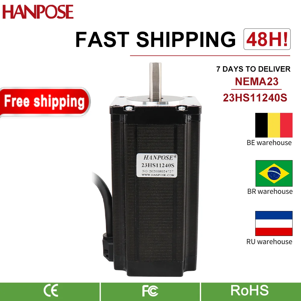 hanpose-NEMA23-Stepper-Motor-23HS11240-4-lead-4-0A-300N-CM-57-Stepper ...