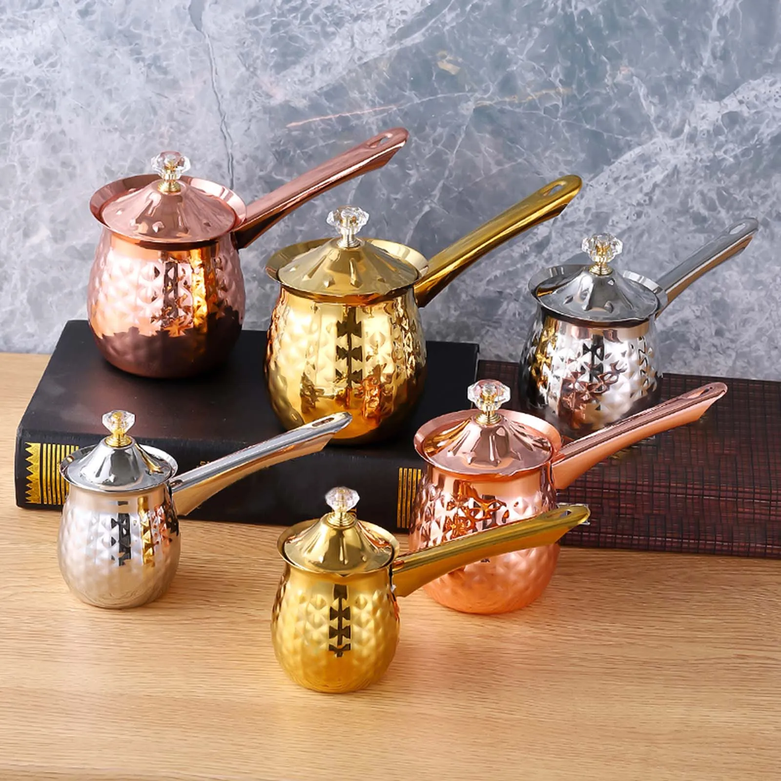 Turkish-Coffee-Pot-with-Long-Handle-Milk-Frothing-Pitcher-Small-Pot ...