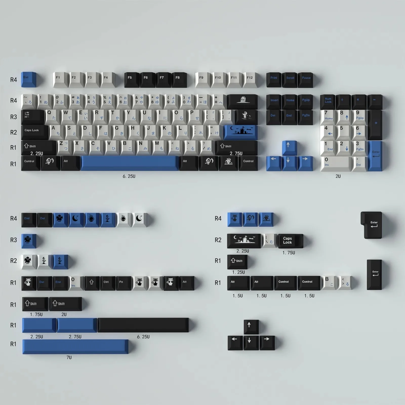 GMK-152-keys-Midnight-set-Keycaps-PBT-Dye-Subbed-Key-Caps-Cherry ...
