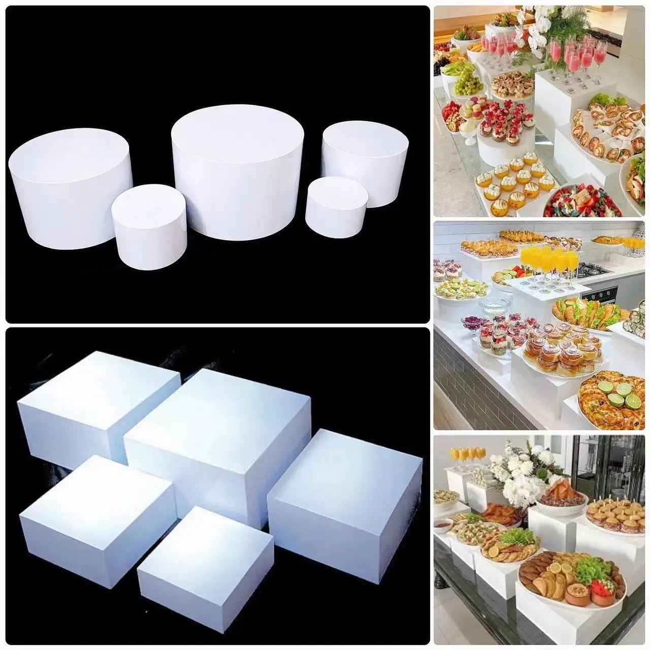 Cake-Candy-Bar-Buffet-Pedestal-Plinth-Plate-Trays-Wedding-Table ...