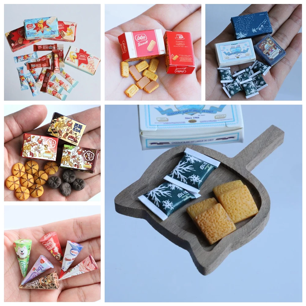 New Mini Ice Cream Model Miniature Dollhouse Kitchen Food Cookies ...