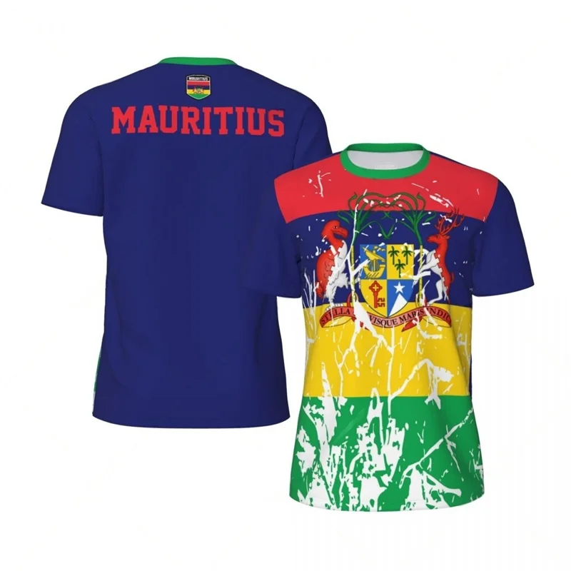 Fashion Mauritius T-Shirt For Men 3D Printed Football Tshirt Summer ...