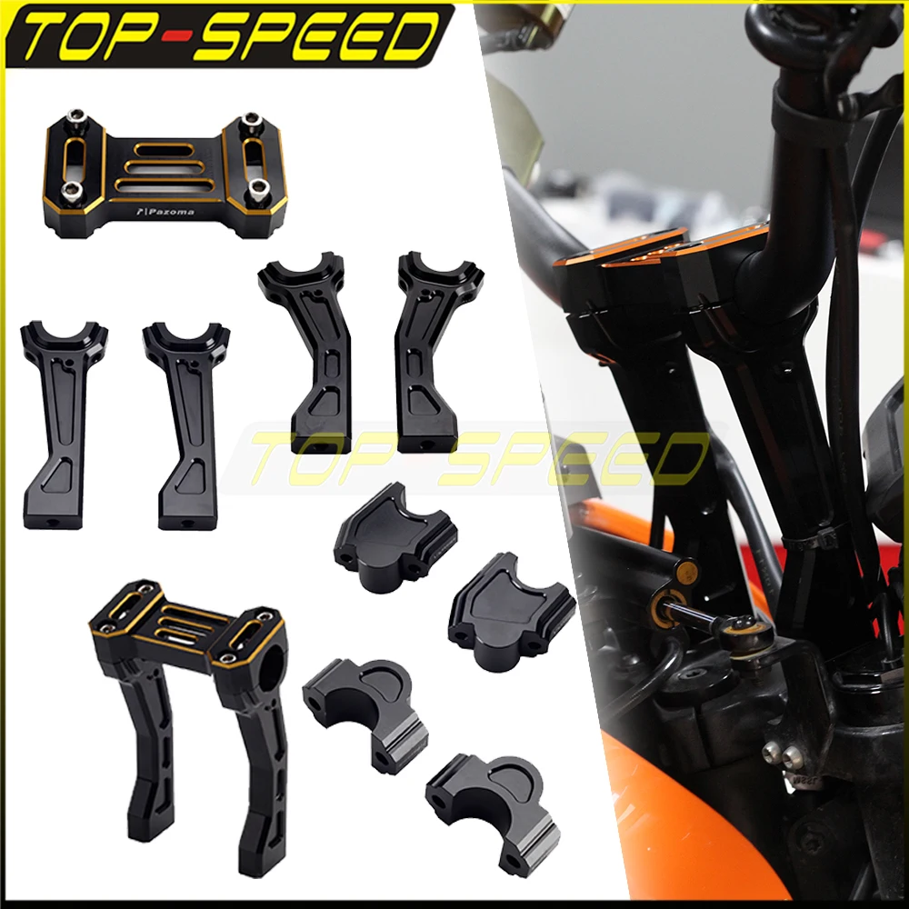 Motorcycle-Handlebar-Riser-Entension-Upright-Pullback-Handle-Bar-Risers ...