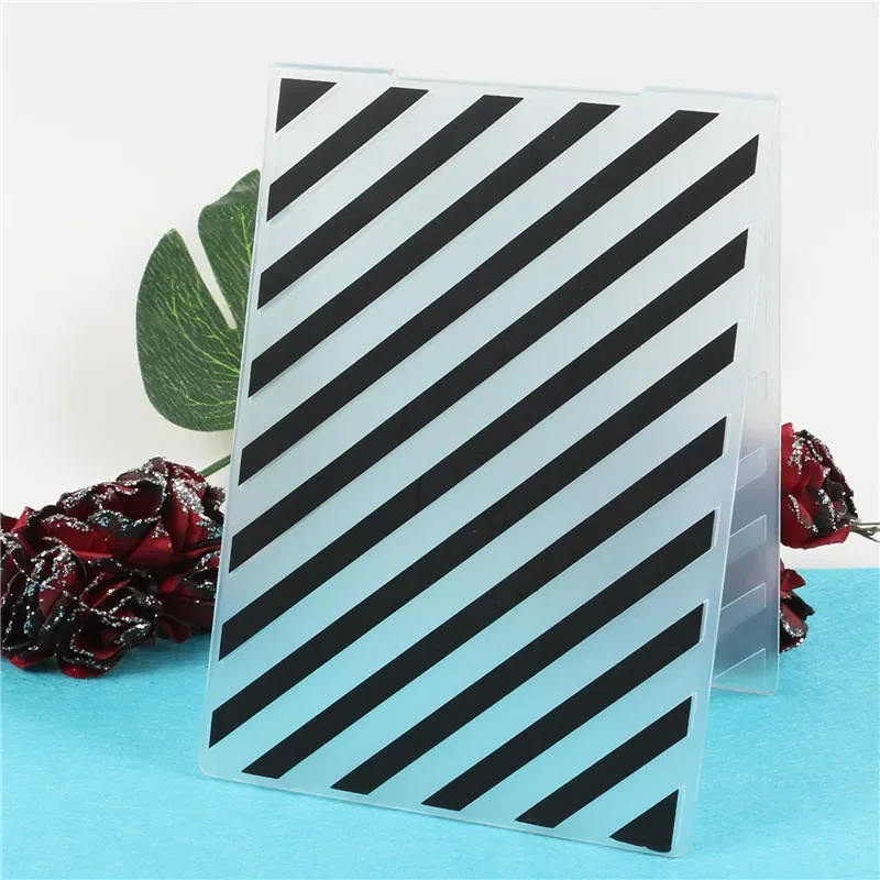 Twill Line Plastic Embossing Folder Stencil Template For Scrapbooking ...