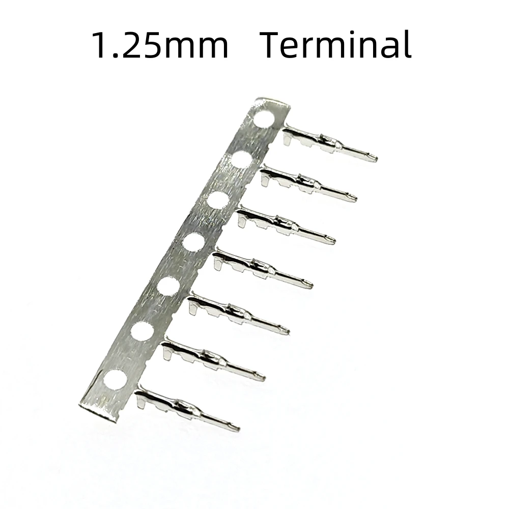 100 unids/lote 1,25mm Cable Terminal para carcasa JST 1,25mm conector ...