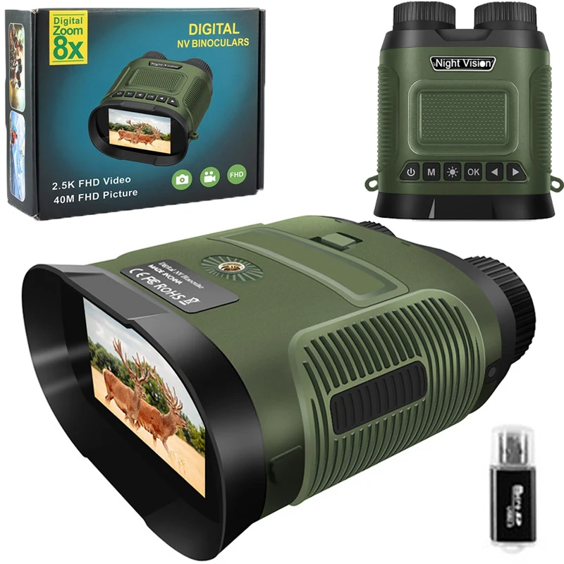1080P Night Vision Binoculars 850nm Infrared HD 8X Digital Zoom ...