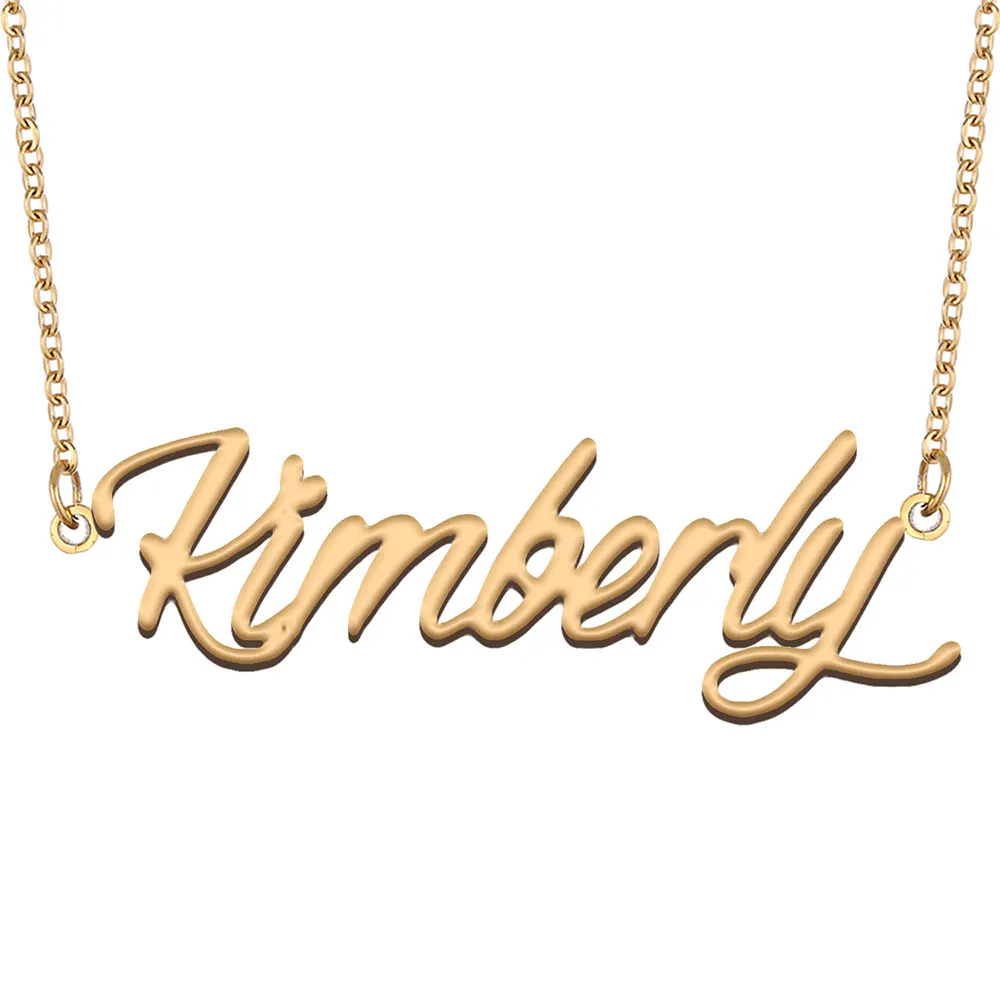 Kimberly-Name-Necklace-for-Women-Girl-Script-Pendant-Gold-Color ...
