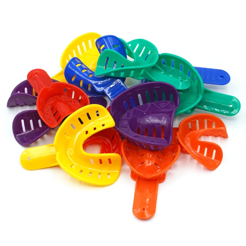 12pcs Dental Impression Trays Teeth Holder Trays Plastic Durable Oral ...