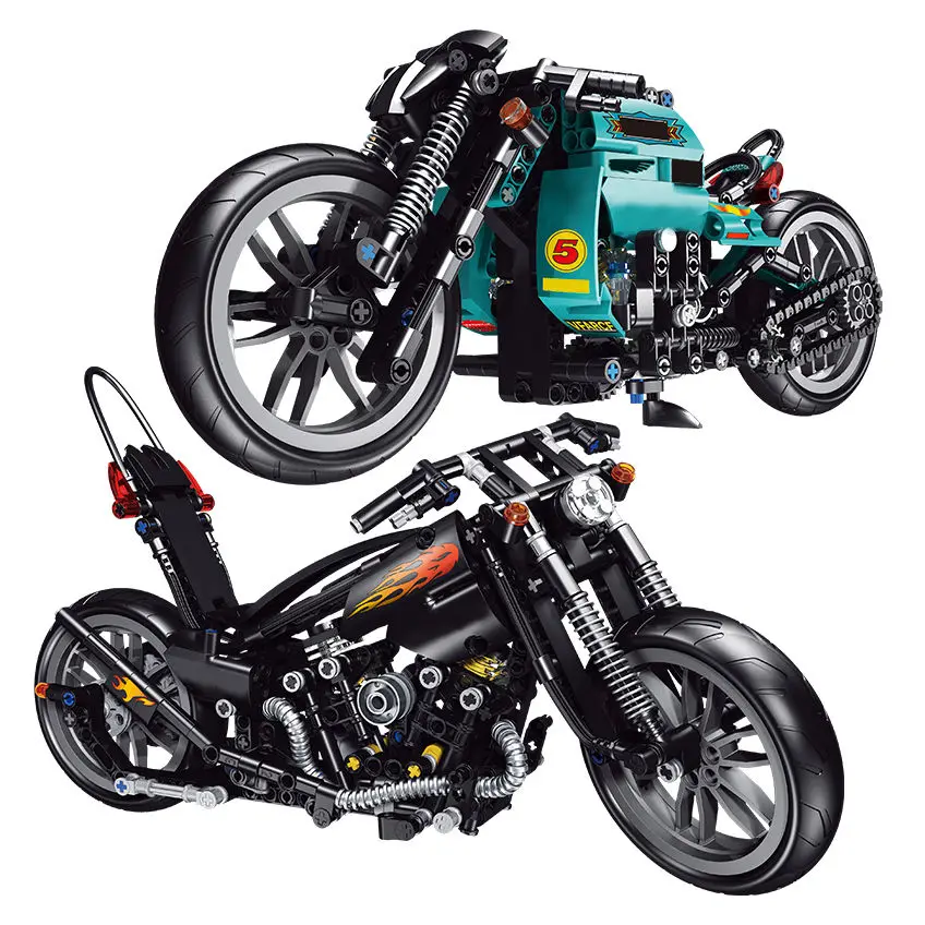 NEW-Expert-Motorcycle-City-Bricks-Model-Tech-Motorbike-Building-Blocks ...