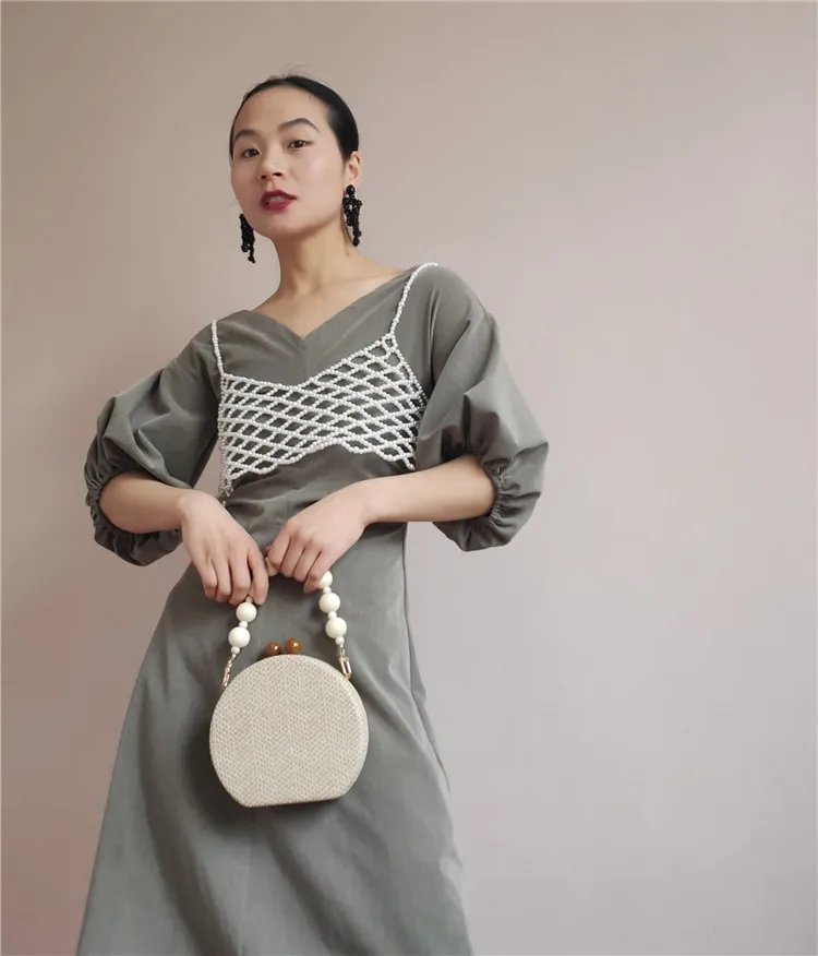 Fashion pearl sling pure hand woven pearl vest vest| | - AliExpress