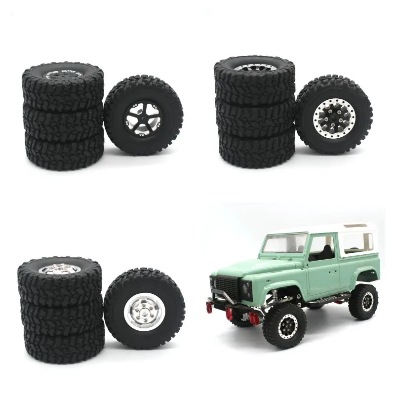 원격 제어 차량 금속 업그레이드 액세서리 휠 타이어, MN78 d90 WPL C14 C24 B14 B24 RC ...