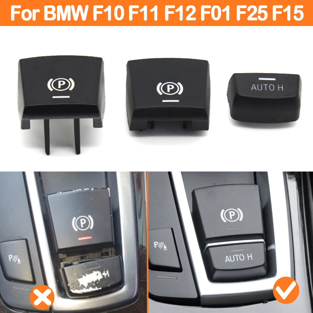 Electronic-Handbrake-Parking-Brake-Switch-Auto-H-Button-Cap-For-BMW-5-6 ...