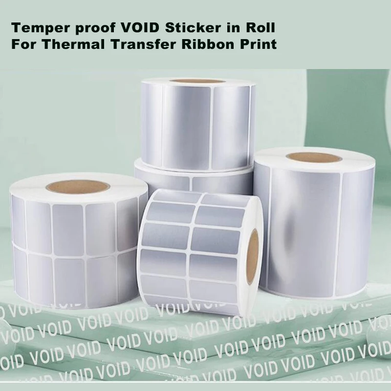 Thermal-Transfer-Printer-Matte-Silver-VOID-Label-Temper-Proof-Unremovable-Sticker-One-time-Use ...