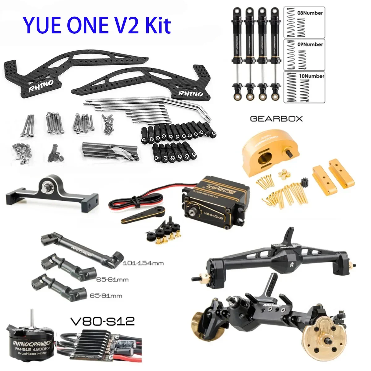RhinoCrawler-YUE-ONE-RC-Crawler-Kit-completo-de-eixo-com-eixos-Capra ...