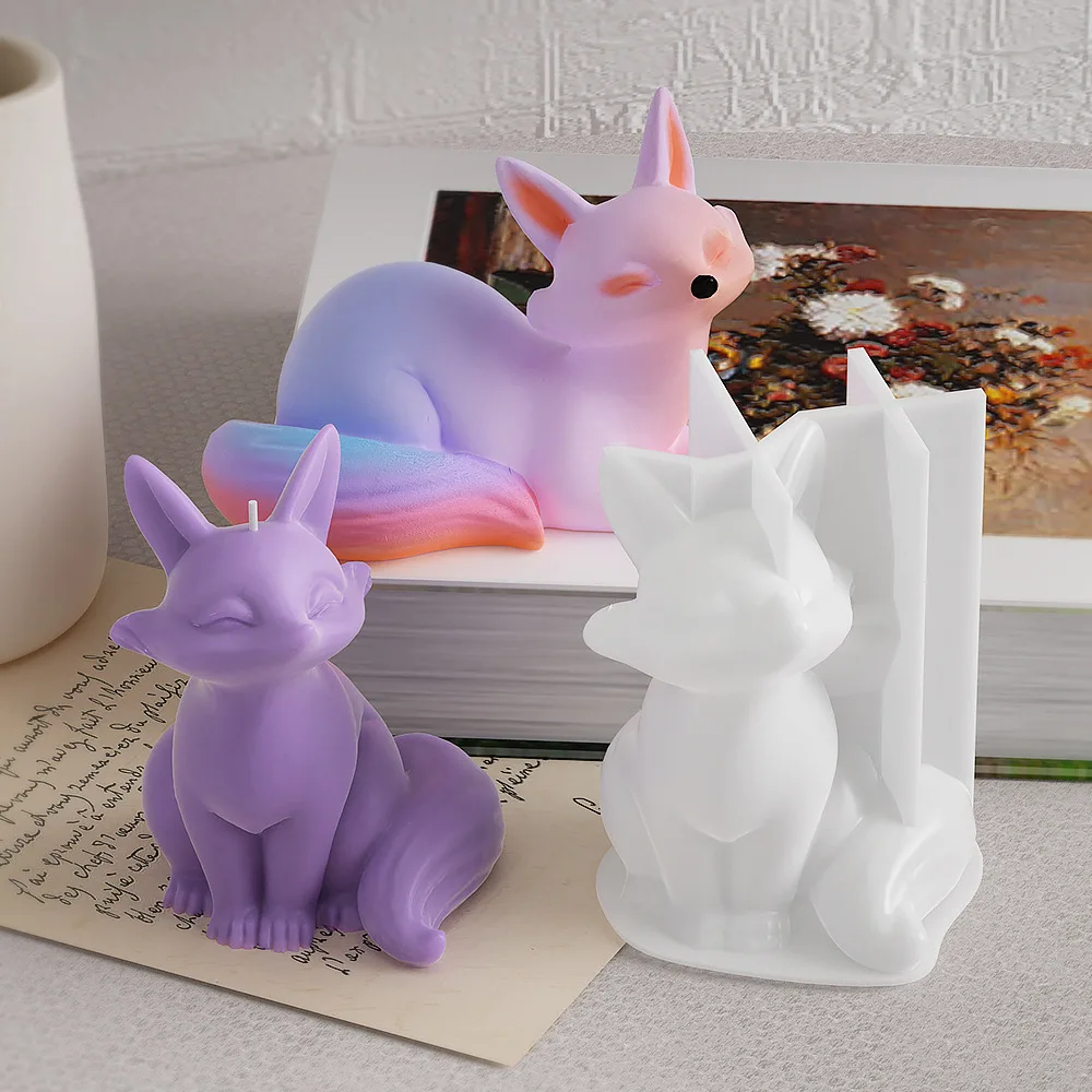 Crystal-Drop-Glue-Three-Dimensional-Fox-Mold-Jade-Fox-3D-Cartoon-Animal ...