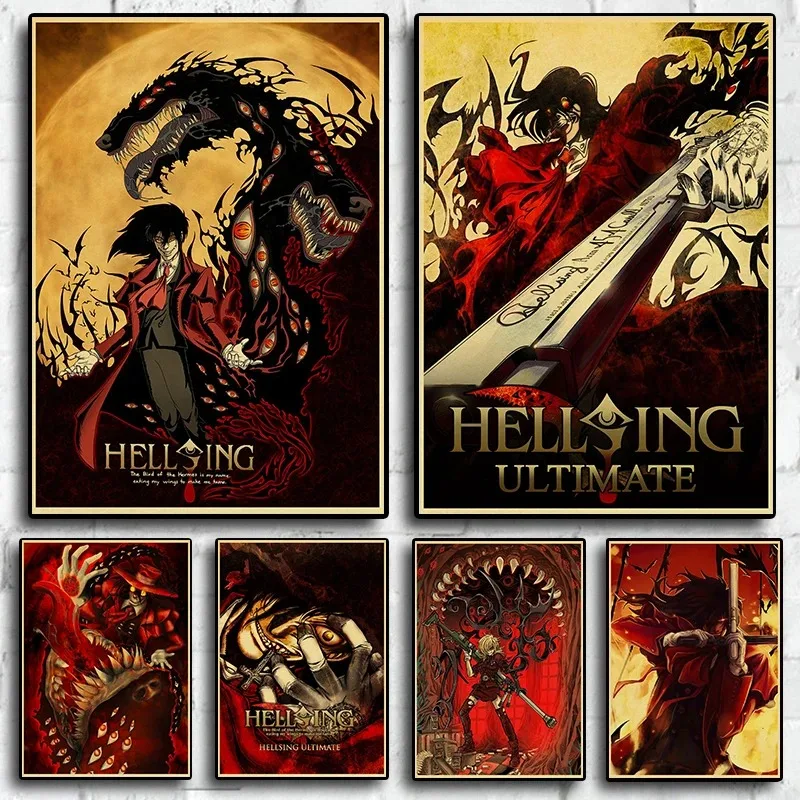 Anime-Figure-Vintage-OVA-Hellsing-Ultimate-Canvas-Poster-Aesthetics-The ...