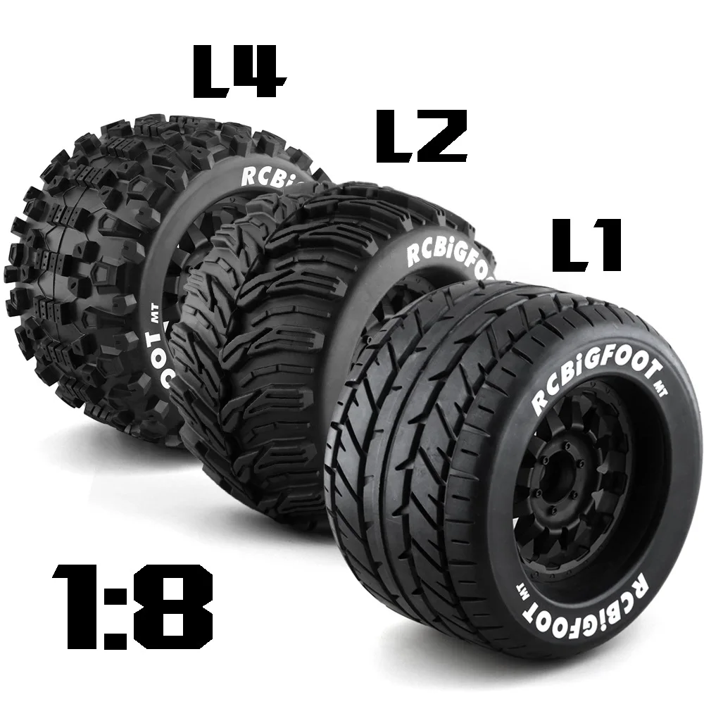 1-8-Bigfoot-Wheels-Tire-Wheels-E-revo-Rangers-Sledge-Katun-Kronos ...