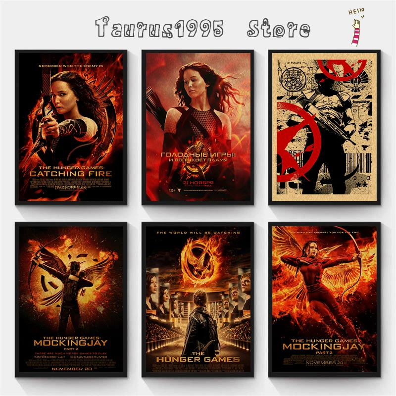 The-Hunger-Games-DIY-poster-Retro-Kraft-Paper-Sticker-DIY-Room-Bar-Cafe ...