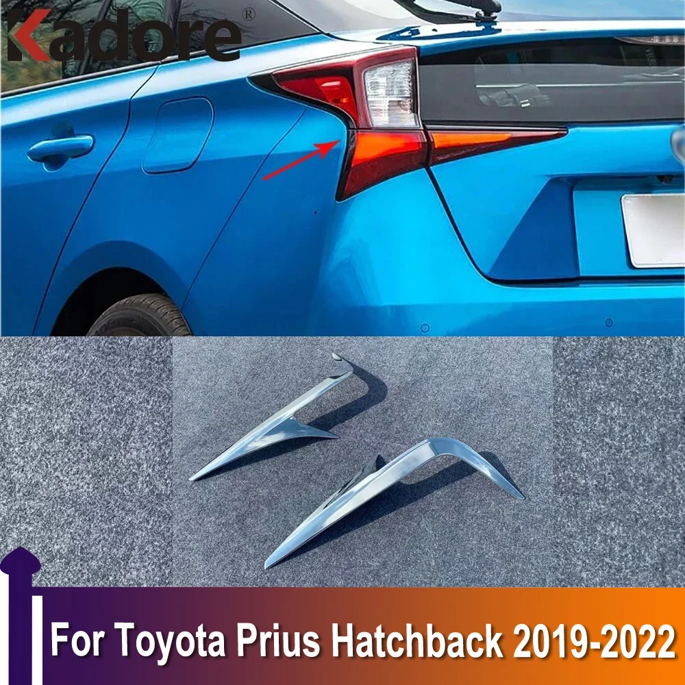 For-Toyota-Prius-Hatchback-2019-2020-2021-2022-ABS-Chrome-Car-Taillight ...