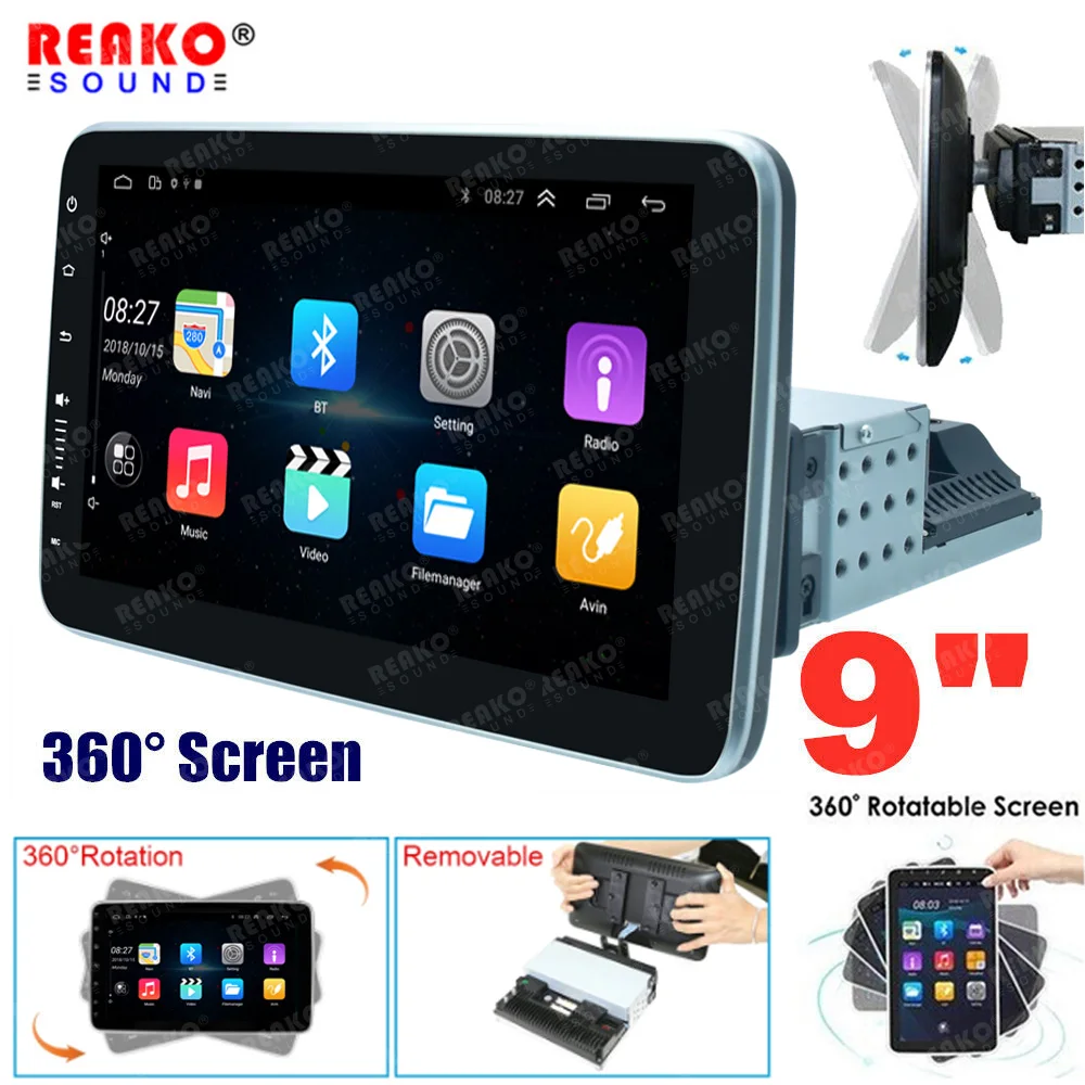 X-reako 9'' 1din 360 Android Autoradio Multimedia Player With Bluetooth ...