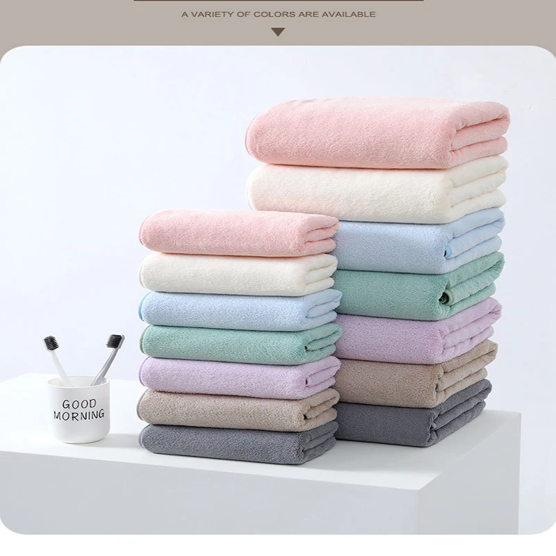 Absorbent-Towels-Coral-Fleece-Bath-Towel-Set-for-Adults-Soft-Bath-Face ...