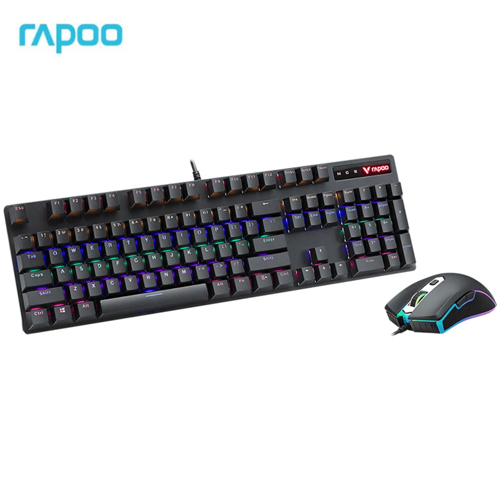 Original-Rapoo-V150S-Mechanical-Wired-Game-Keyboard-And-Mouse-With ...