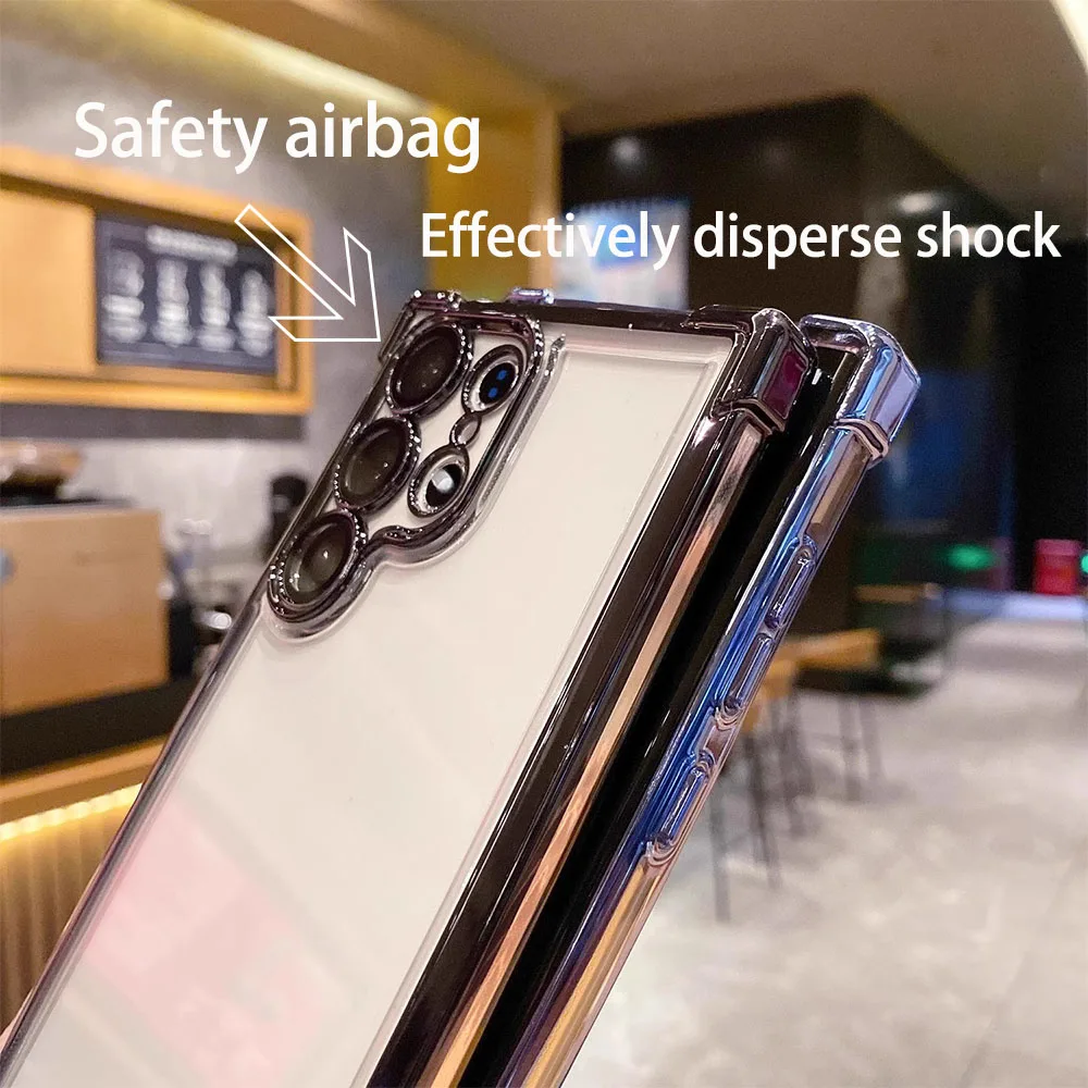 Luxury Clear Plating Shockproof Phone Case - Hard Armor Cover for S20 ...