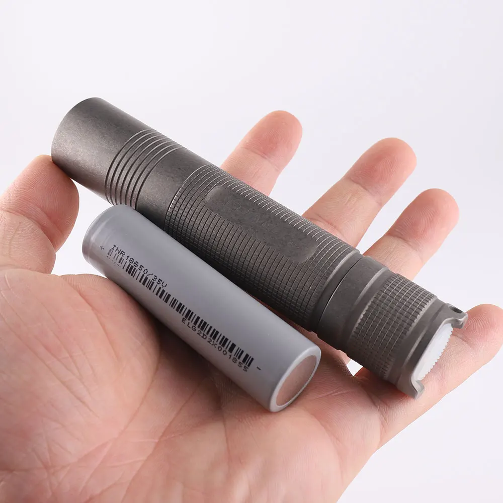 Titanium alloy stonewash Convoy S2+ 18650 flashlight 519A SST40 SFT40 ...