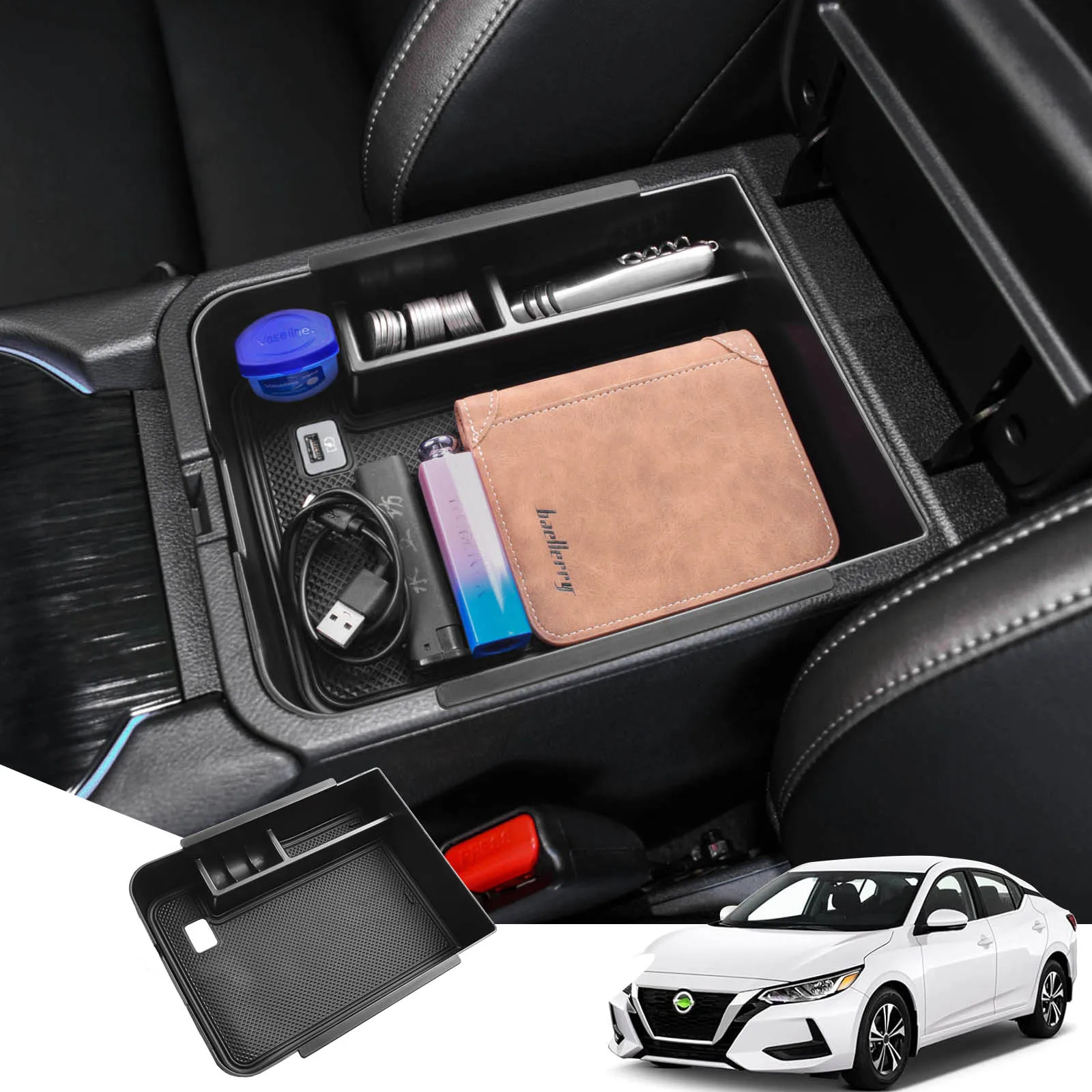 For-Nissan-Sentra-2020-2021-2022-2023-2024-Center-Console-Armrest ...