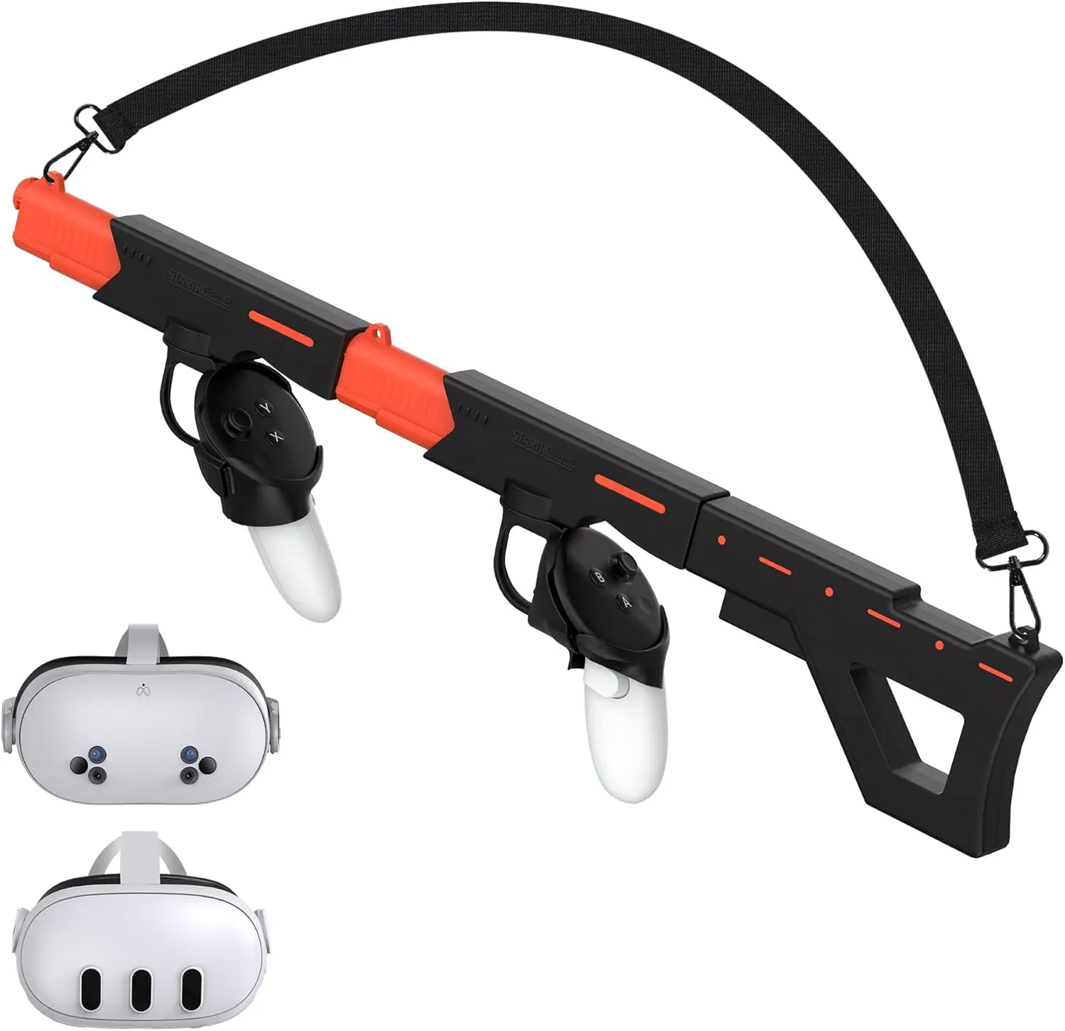 2-in-1 VR Gun Stock for Meta Quest 3S, Magnetic Controller Grips ...