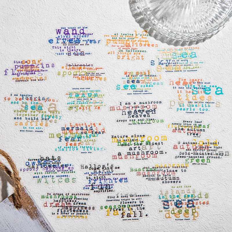 20-pcs-pack-English-Magazine-Short-Sentence-Letter-Material-Cute ...