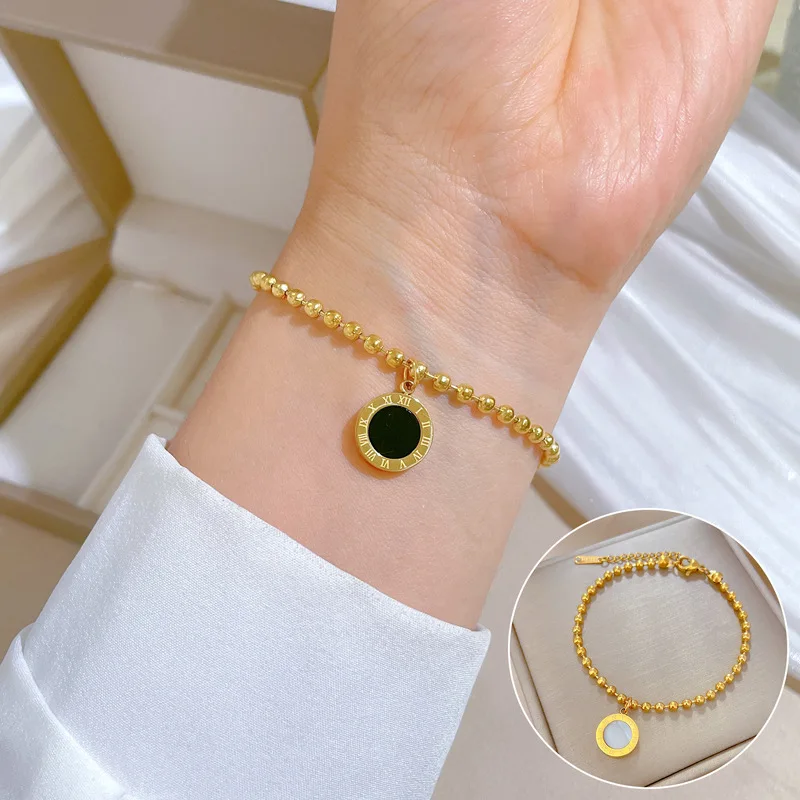 316L-Stainless-Steel-New-Fashion-Upscale-Jewelry-Black-Shell-Round ...