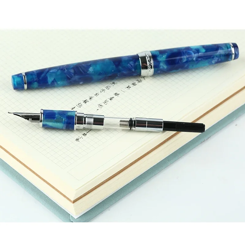 Majohn-Moon-Resin-Fountain-Pen-Full-Metal-With-Clip-Iridium-Extra-Fine ...