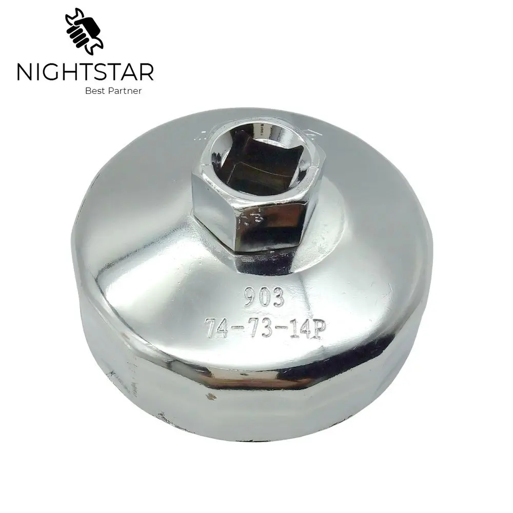 74mm-14-flute-Wrench-Socket-Tool-Heat-treated-Steel-For-Bora-BMW-Oil ...