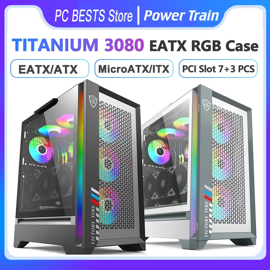 Power Train Titanium 3080 Caso M-ATX/ITX Desktop Game Computer Chassis ...