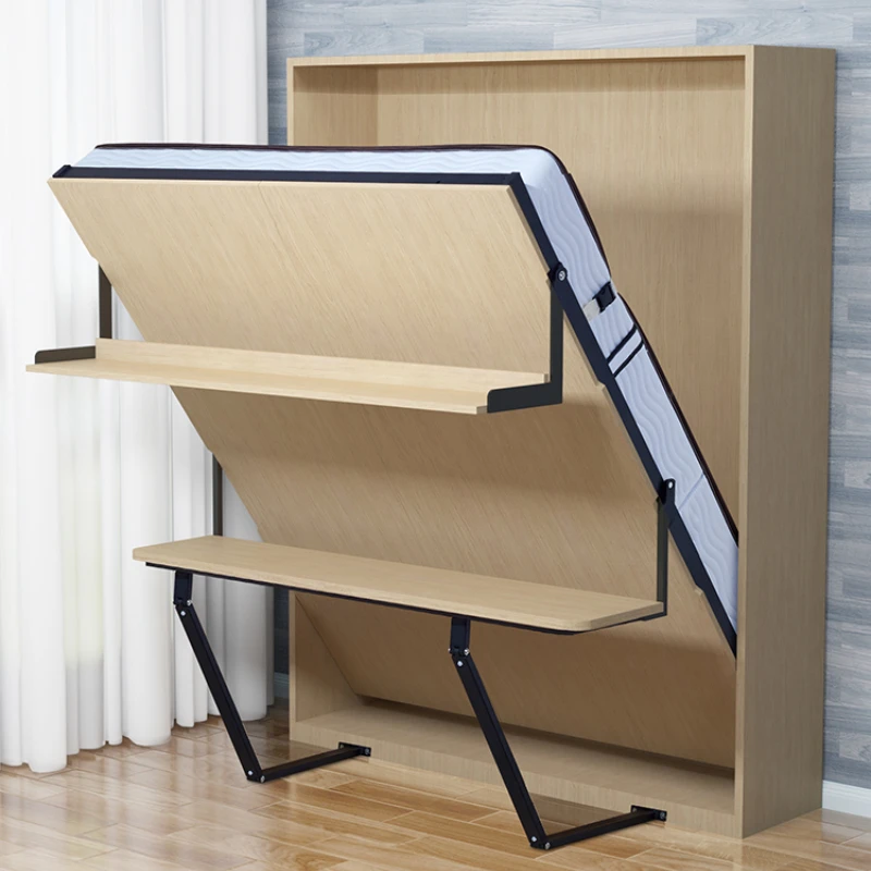 Desk-Invisible-Bed-Multi-Functional-Combination-Lower-Flip-Bed-Wall ...