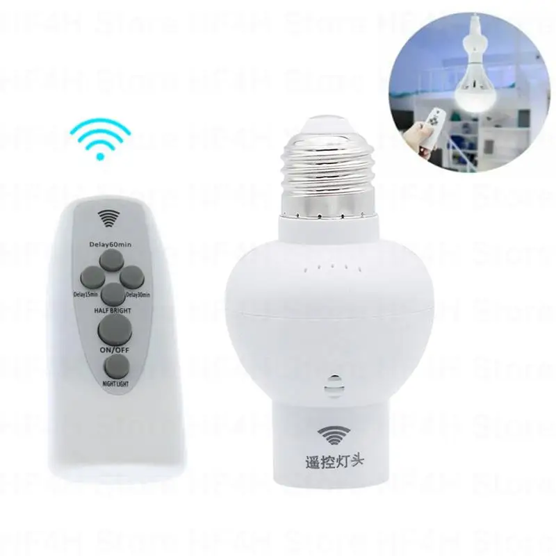 Wireless-Remote-Control-Lamp-Holder-Dimmable-E27-Socket-220V-Bulb-LED ...