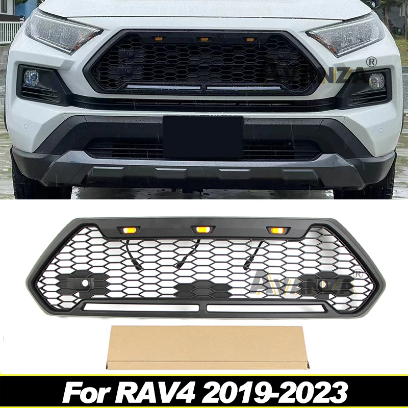 Front Grill With Light bar Modification Racing Grill Honeycomb Style ...