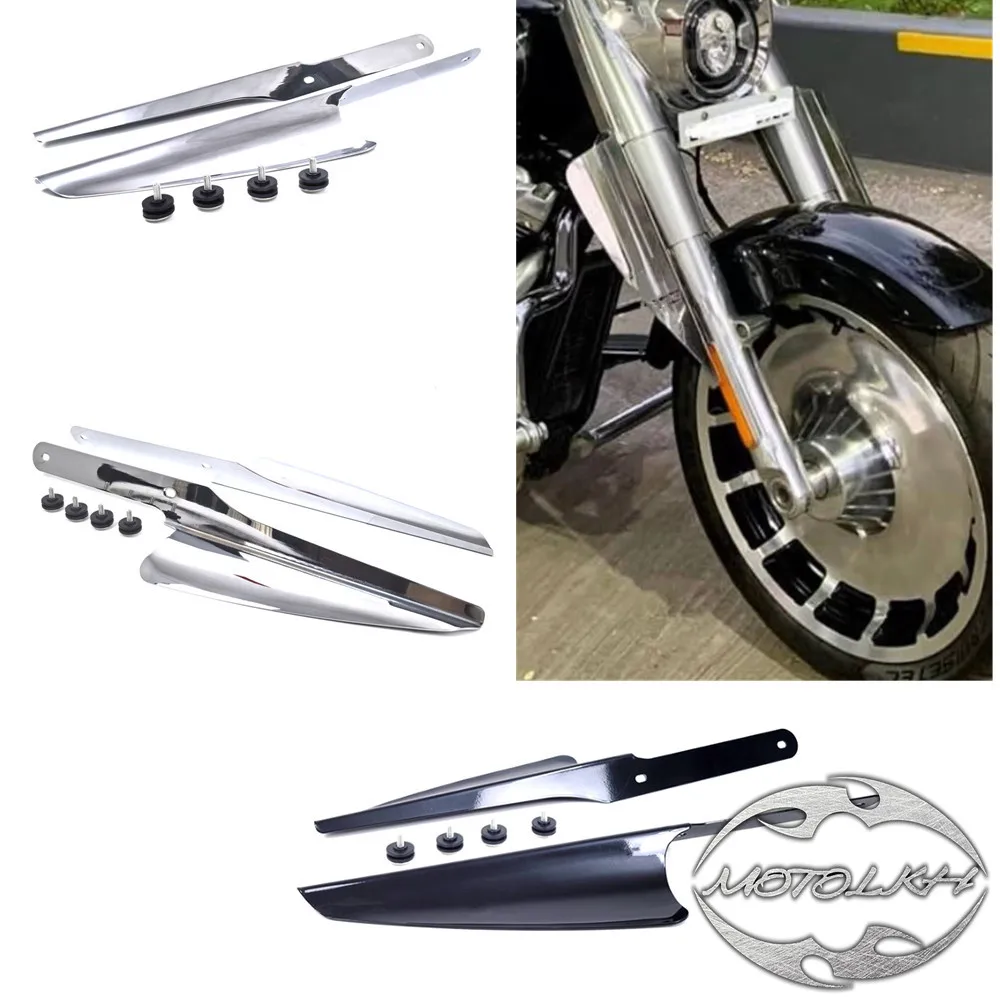 Motorcycle Black Fork Front Wind Baffle Windshield Deflector Trim For ...