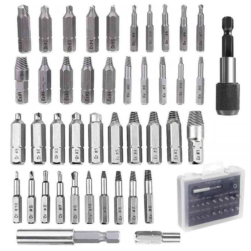 Damaged-Screw-Extractor-Set-Box-Remover-Drill-Bit-Disassemble-Screws ...